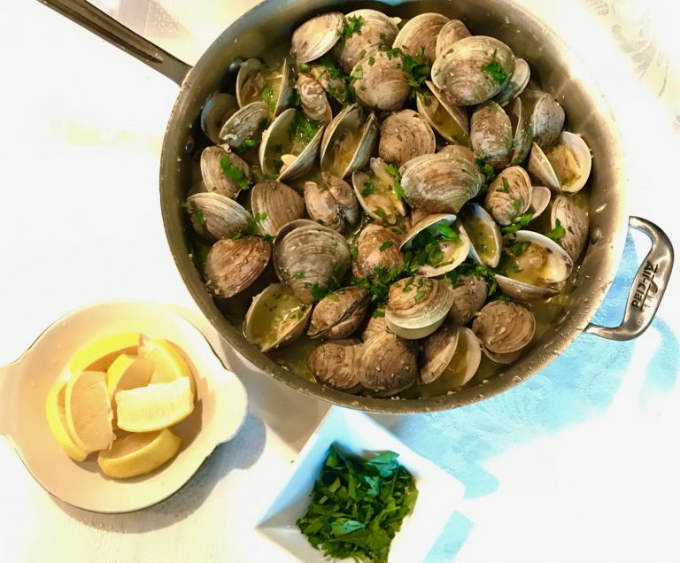 Steamed Clams with Garlic Butter and Wine - The Art of Food and Wine