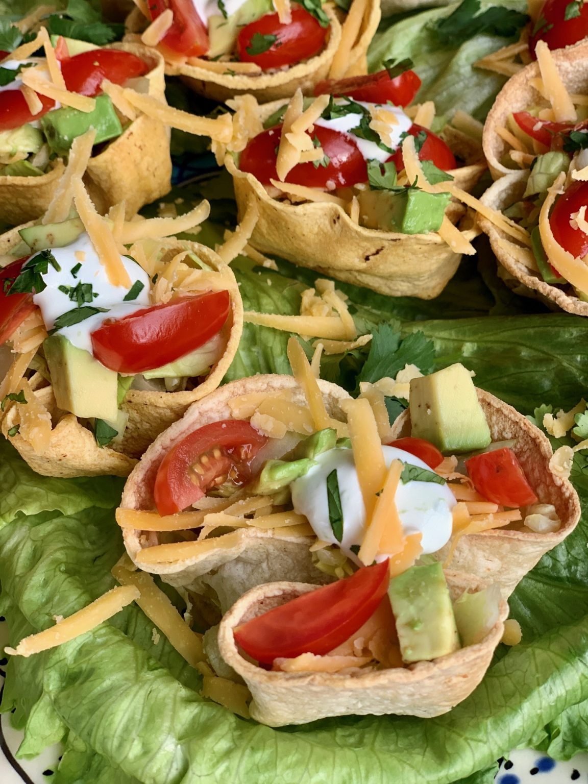 Mini Taco Salad Cups - The Art of Food and Wine
