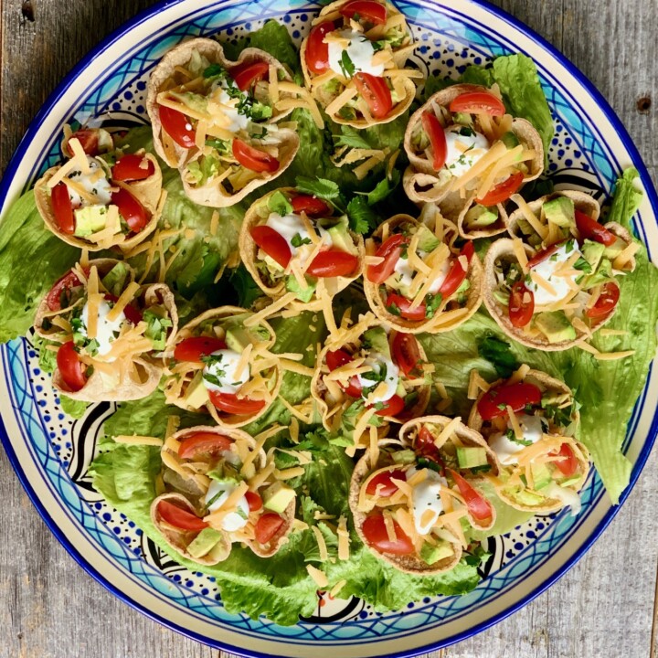 Mini Taco Salad Cups - The Art of Food and Wine