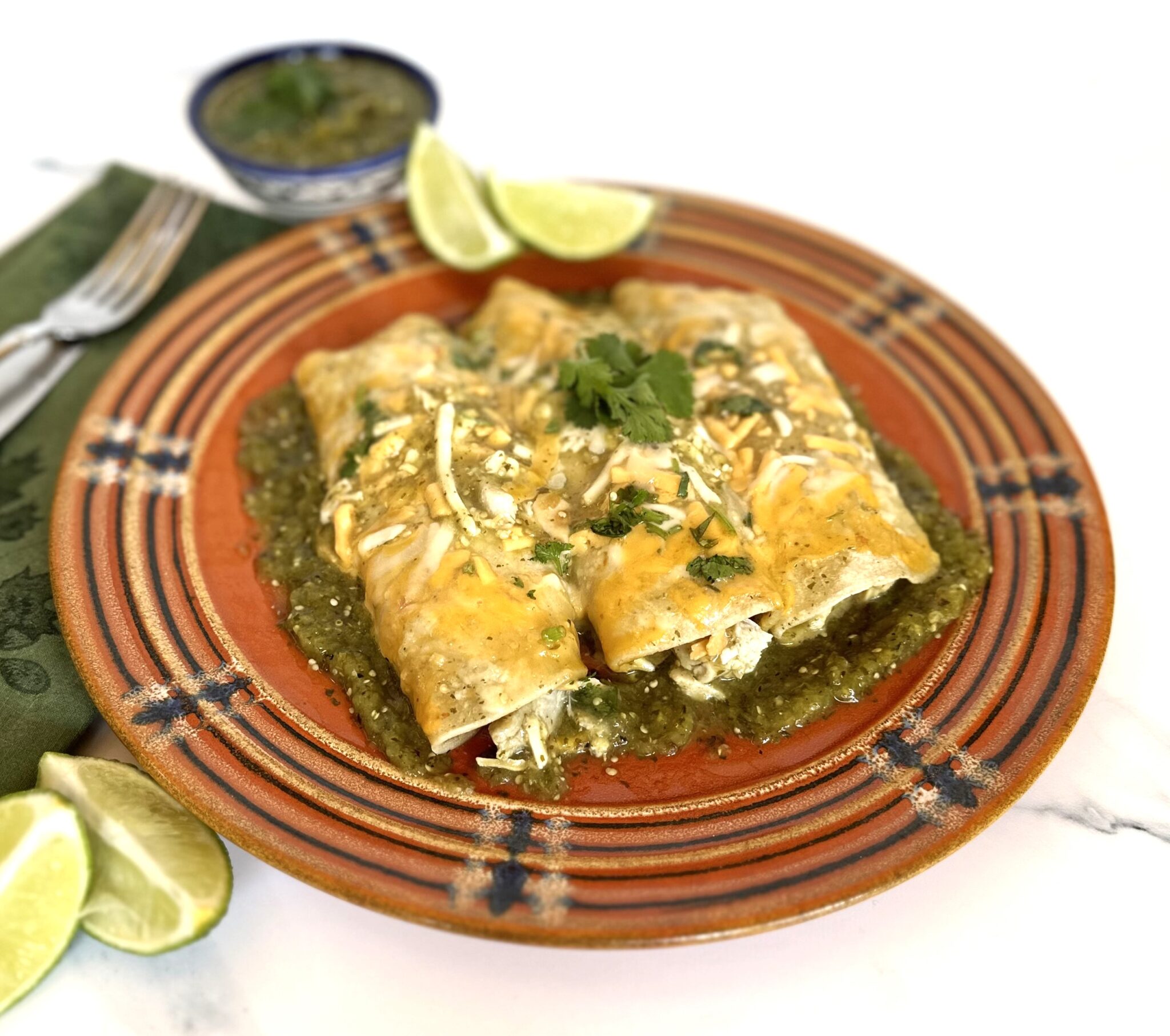 Green Chicken Enchiladas - The Art of Food and Wine