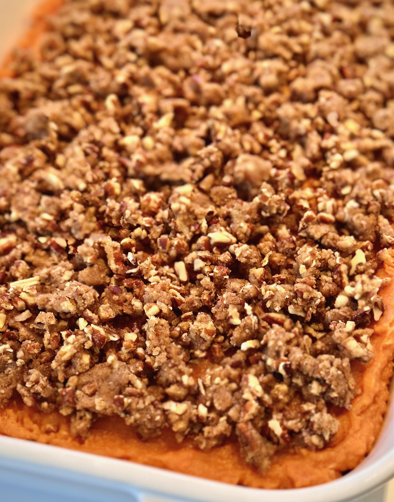 Sweet Potato Casserole {pecan topping} - The Art of Food and Wine