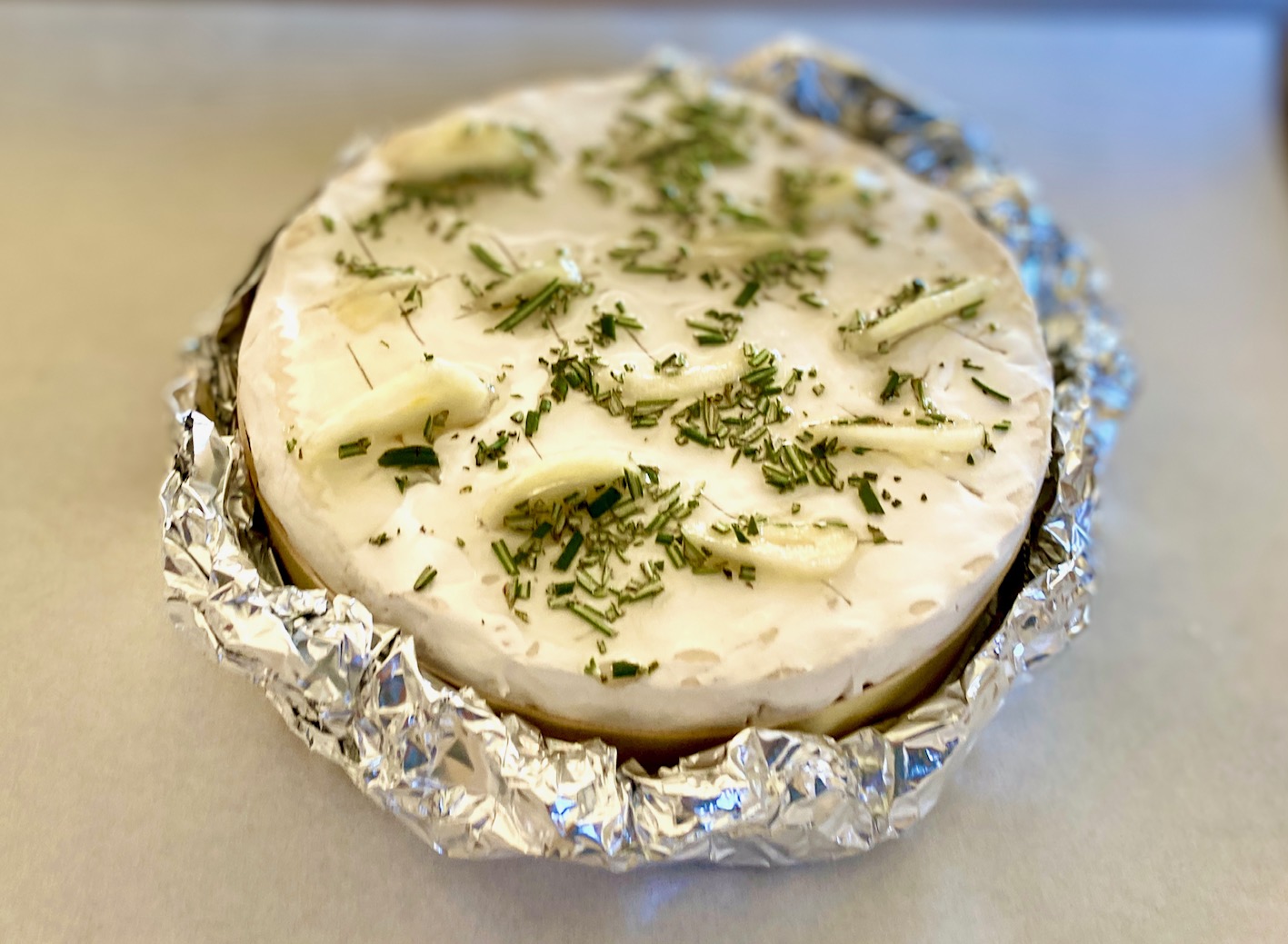 Baked Brie with Garlic - The Art of Food and Wine